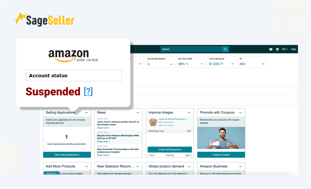 Amazon Account Suspended - What to Do? | SageSeller